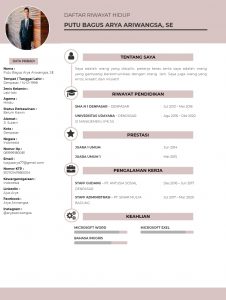 7 Contoh CV Simple yang Keren ! - RajaLoker Artikel